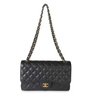 Chanel Quilted Caviar Jumbo Double Flap Bag