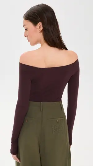 Commando Ballet Off Shoulder Bodysuit With Thumbholes