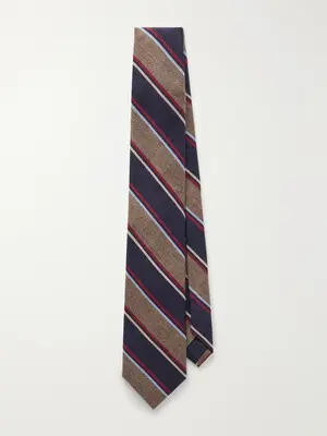 Visvim 8cm Striped Wool And Silk-blend Tie
