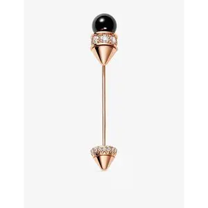 Cartier Clash De 18ct Rose Gold, Onyx And Diamond Tie Pin - Black