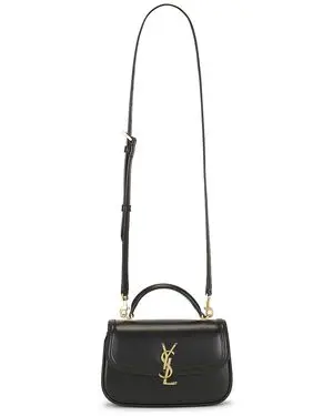 Saint Laurent Mini Solferino Top Handle Bag - Nero