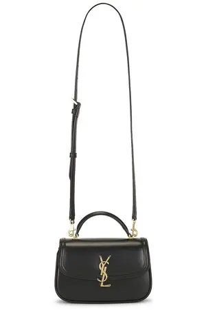 Saint Laurent Mini Solferino Top Handle Bag - Nero