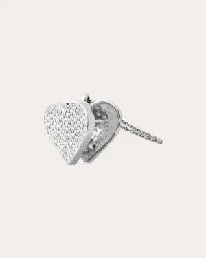 GUZEMA Diamond Heart Locket Necklace