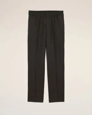 AMI Paris Grey Elasticated-waist Striped Wool Trousers Grey