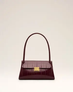 AMI Paris Mimi Bag In Burgundy Leather