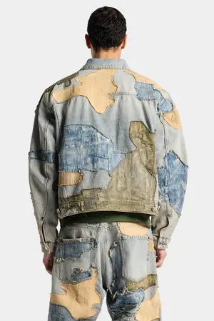 Dsquared2 Sand Camo Oversized Jean Jacket