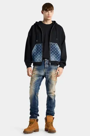 Dsquared2 Monogram Relax Fit Zipped Hoodie