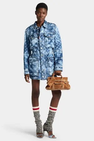 Dsquared2 Monogram Denim Field Jacket