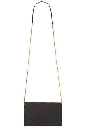Saint Laurent Chain Wallet In Metallic Bronze - Nero