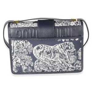 Dior Toile De Jouy Reverse Jacquard Canvas 30 Montaigne Flap Bag - Blue
