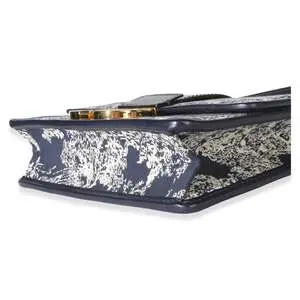 Dior Toile De Jouy Reverse Jacquard Canvas 30 Montaigne Flap Bag - Blue