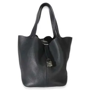 Hermès Clemence Picotin Lock 22 Bag - Black
