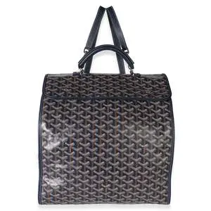 Goyard Navy Goyardine Canvas Saint Léger Backpack