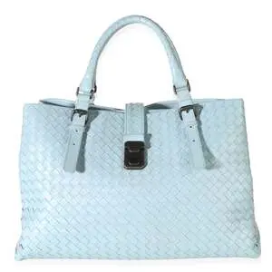 Bottega Veneta Light Nappa Intrecciato Roma Tote - Blue