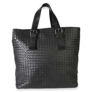 Bottega Veneta Nappa Intrecciato Buckle Tote - Black