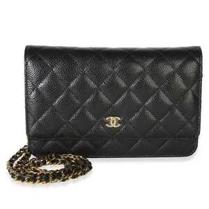 Chanel Quilted Caviar Classic Wallet On Chain