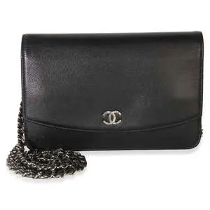 Chanel Caviar Sevruga Wallet On Chain