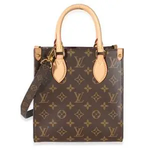 LOUIS VUITTON Monogram Canvas Sac Plat Bb Shoulder Bag - Brown