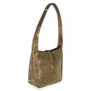 Saint Laurent Astres Satin Crystal Baby Le 5 A 7 Supple Hobo
