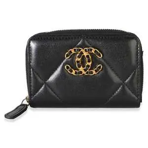 Chanel Quilted Lambskin 19 Flap Card Holder