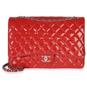 Chanel Quilted Patent Maxi Classic Double Flap Bag