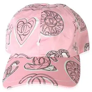 Chanel Cotton Cc Baseball Cap - Pink