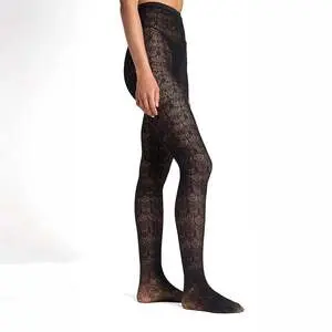 STEMS Emilia Lace Tattoo Tights - Black