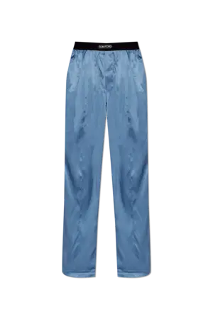 TOM FORD Silk Pajama Bottoms - Blue
