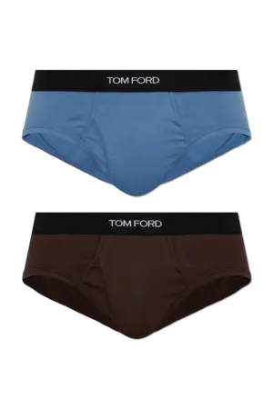 TOM FORD 2-pack Briefs With Logo - Brown