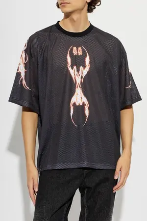 44 LABEL GROUP Perforated T-shirt With Print
