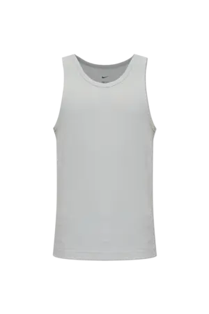 Nike Ribbed Top With Logo Patch - Grey