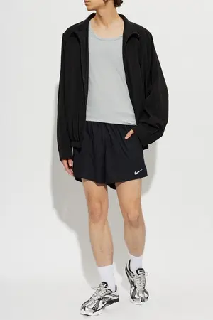 Nike Ribbed Top With Logo Patch