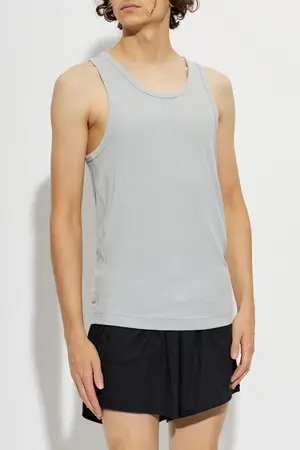 Nike Ribbed Top With Logo Patch