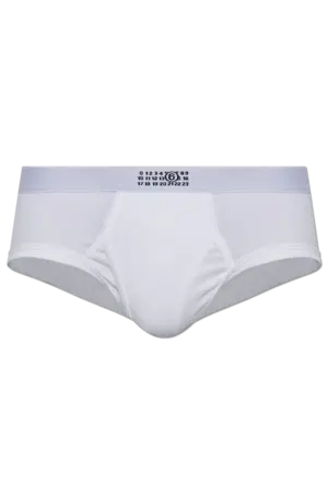 MAISON MARGIELA Briefs With Logo - White
