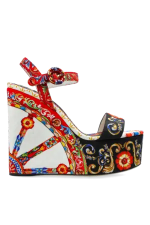 Dolce & Gabbana Carretto’ Platform Sandals - Multicolour