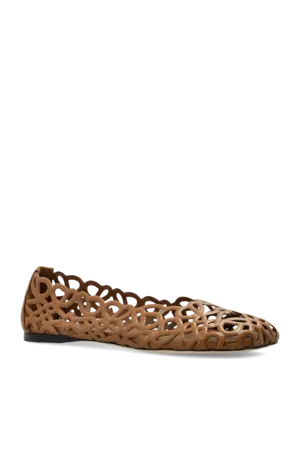 Loewe Petal Leather Ballet Flats