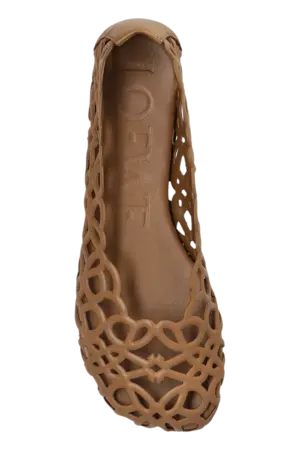 Loewe Petal Leather Ballet Flats