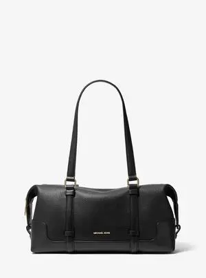 Michael Kors Teddi Large Textured Shoulder Bag - Black