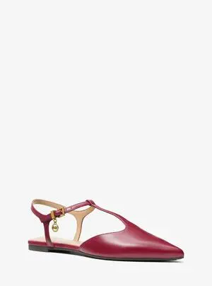 Michael Kors Cherie Flex Leather Flat In Size By