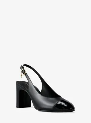 Michael Kors Piper Flex Leather Slingback Pump In Size By
