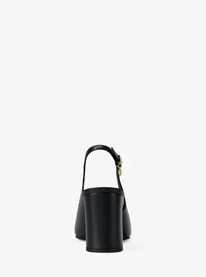 Michael Kors Piper Flex Leather Slingback Pump In Size By