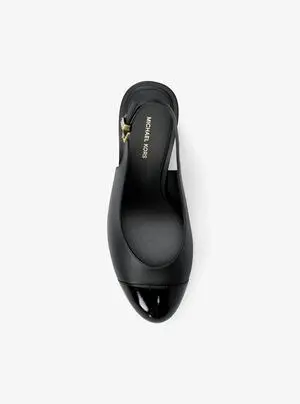 Michael Kors Piper Flex Leather Slingback Pump In Size By