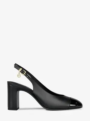 Michael Kors Piper Flex Leather Slingback Pump In Size By