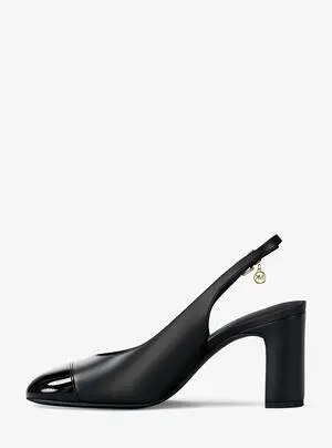 Michael Kors Piper Flex Leather Slingback Pump In Size By