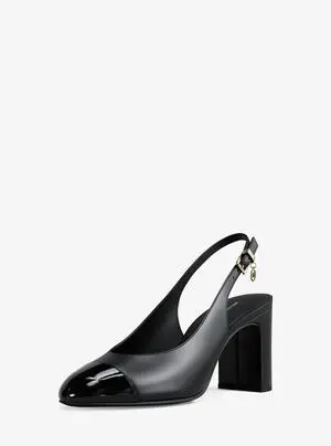 Michael Kors Piper Flex Leather Slingback Pump In Size By