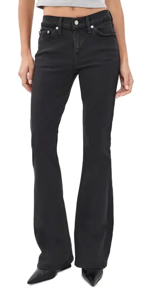 RE/DONE Micro Bootcut Jeans - Black