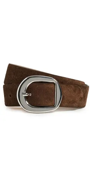 B-low The Belt Greyson Suede Belt - Chocolate/silver