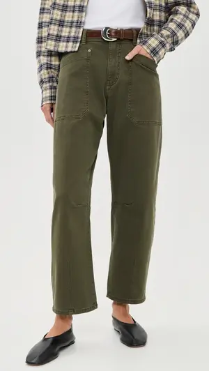 DL1961 Bilie Easy Barrel Petite High Rise Ankle Pants