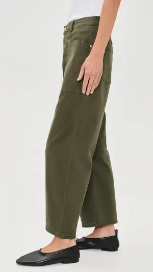 DL1961 Bilie Easy Barrel Petite High Rise Ankle Pants