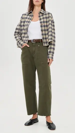 DL1961 Bilie Easy Barrel Petite High Rise Ankle Pants